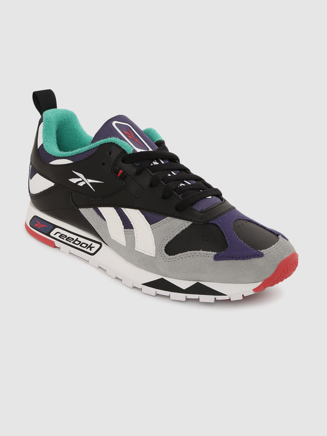 Buy Reebok Classic Unisex Black & Grey Leather RC 1.0 Colourblocked ...