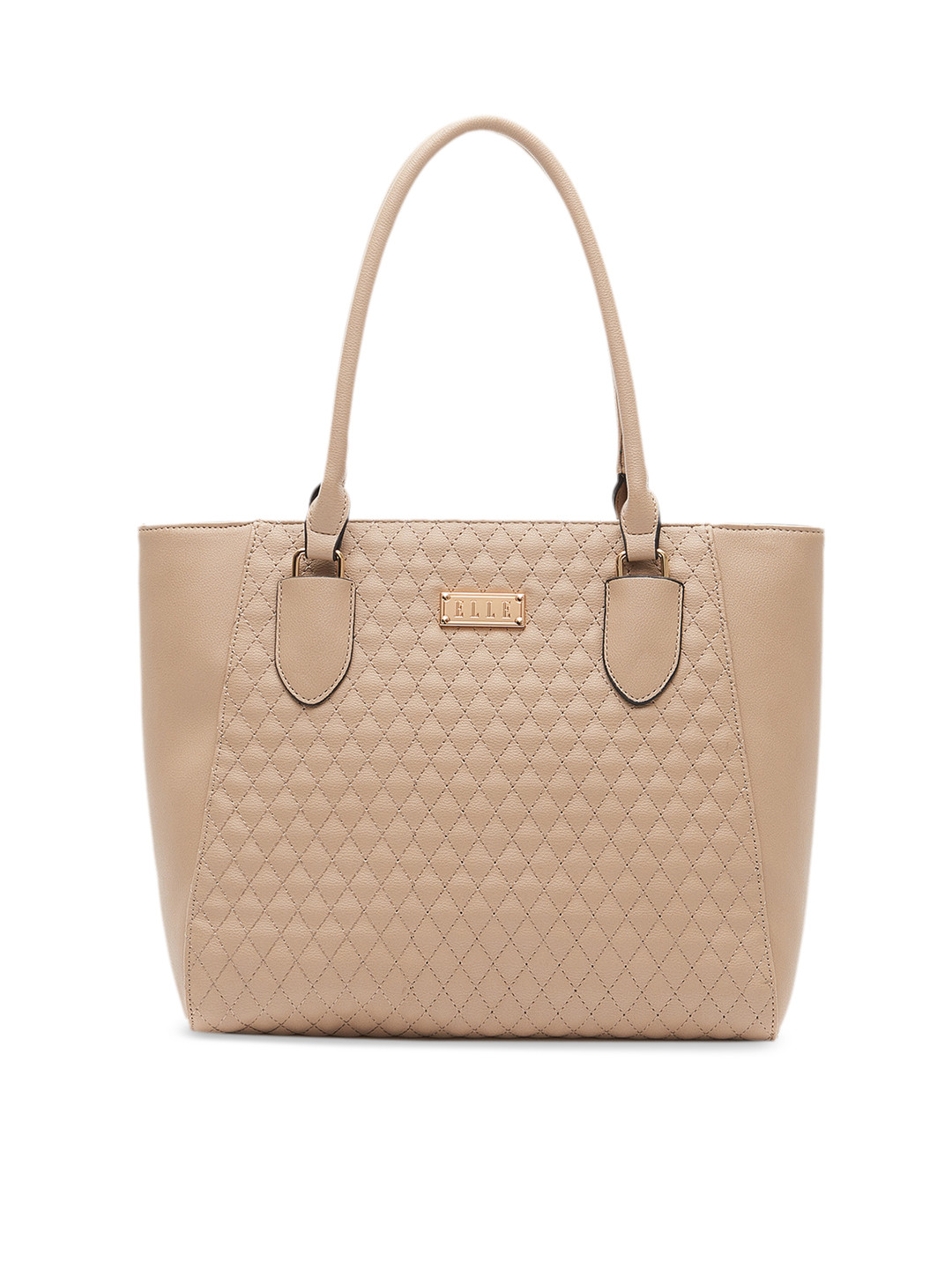 Buy ELLE Beige Self Design Shoulder Bag - Handbags for Women 10479528 ...