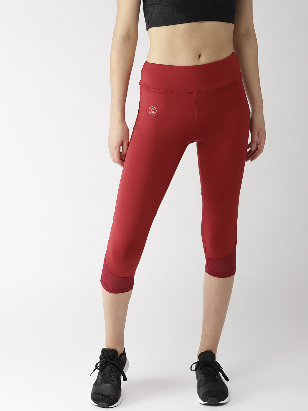 Buy Chkokko Women Maroon Solid Slim Fit Capris - Capris for Women ...