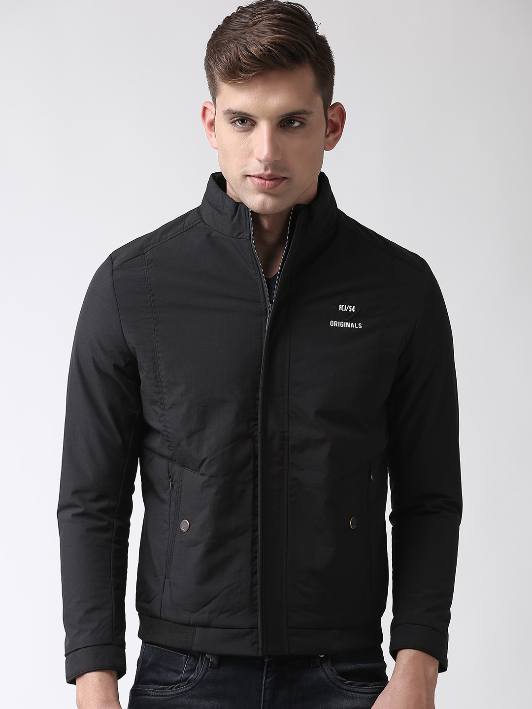 Buy Fort Collins Men Black Solid Tailored Jacket - Jackets for Men ...