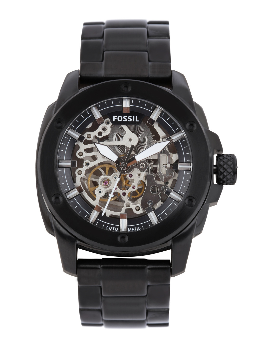Buy Fossil Men Black Skeleton Dial Automatic Watch ME3080 - Watches for ...