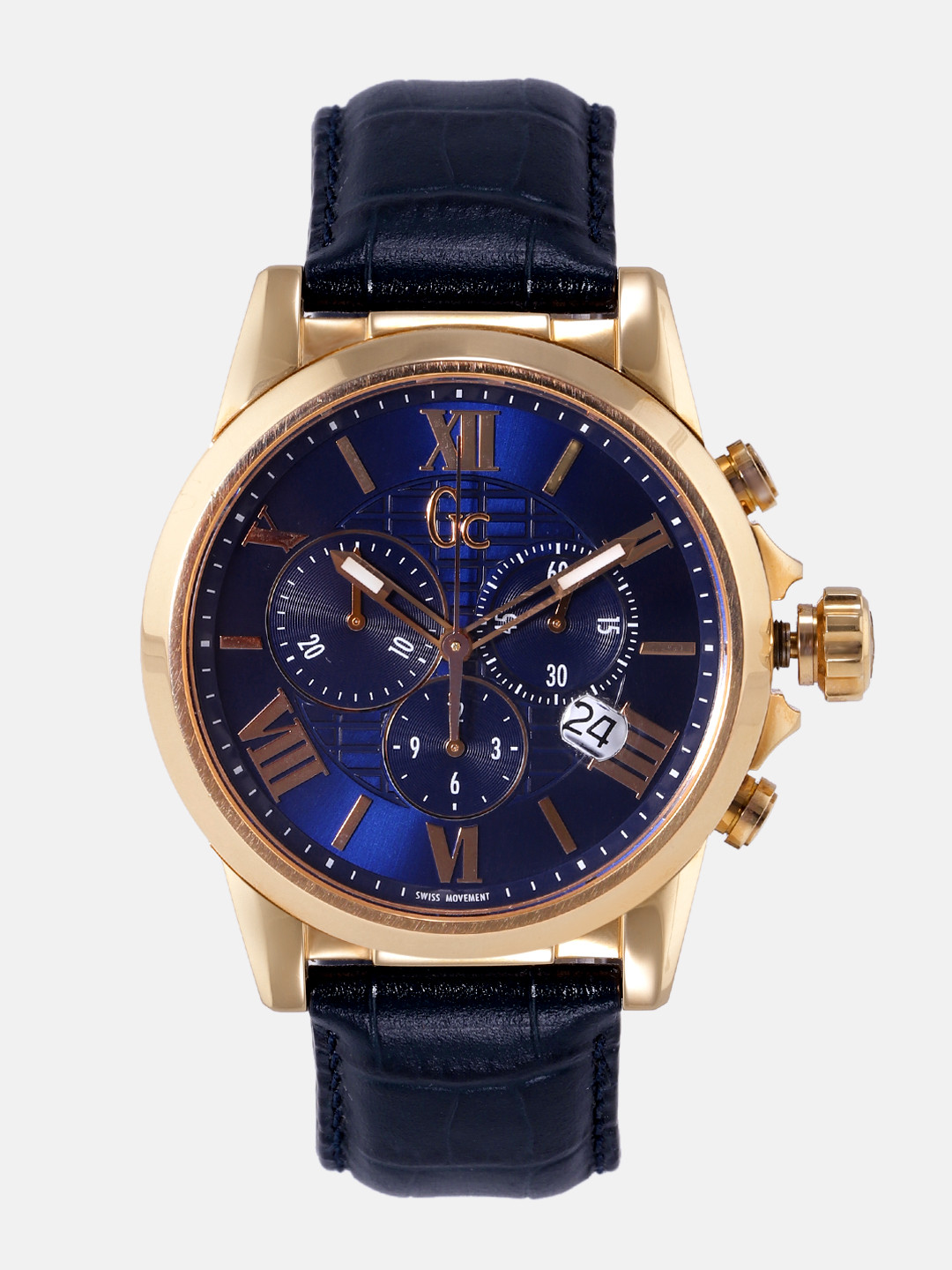 Buy GC Men Navy Blue Chronograph Analogue Watch Y08003G7 - Watches for ...