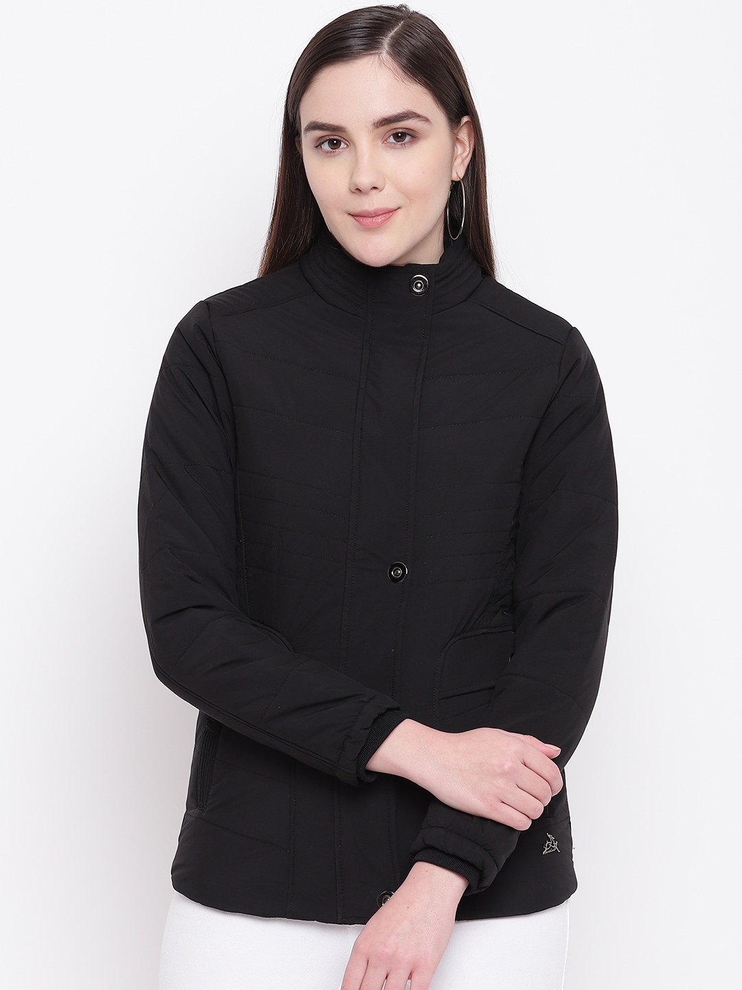 Buy Monte Carlo Women Black Solid Padded Jacket Jackets For Women