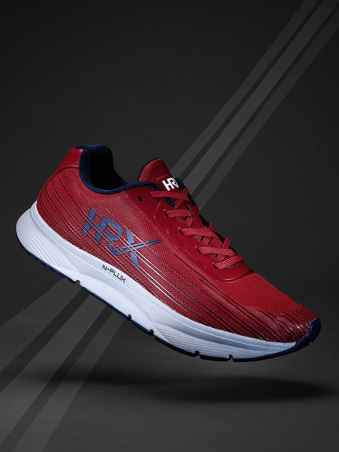 Buy HRX By Hrithik Roshan Men Red Textile N FLUX Running Shoes - Sports ...