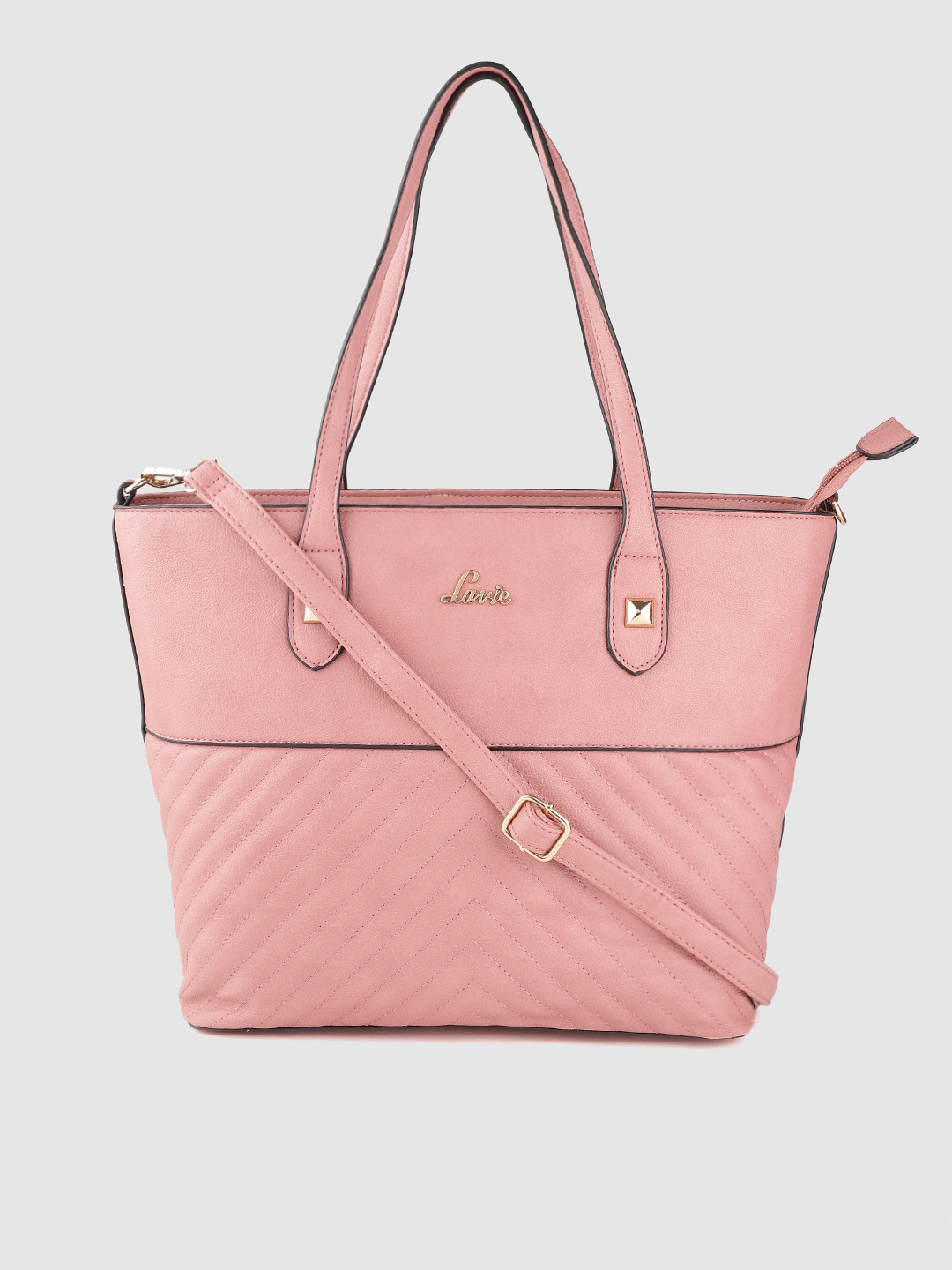 Buy Lavie Pink Quilted Shoulder Bag With Detachable Sling Bag ...