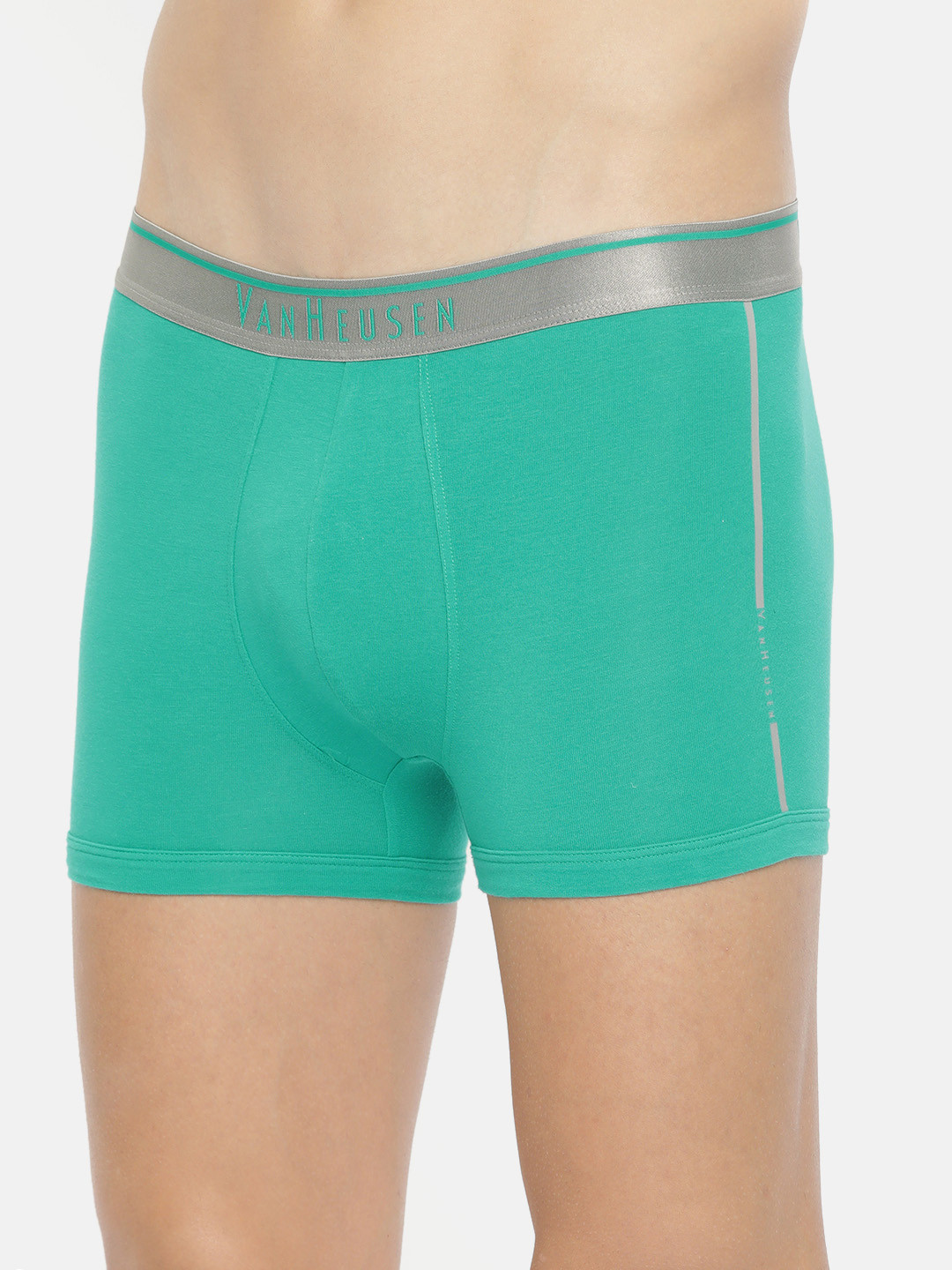 Buy Van Heusen Men Tropical Green Solid Anti Bacterial Colour Fresh ...