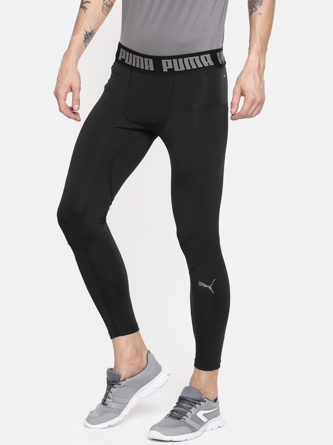 Buy Puma Men Black BND Long DryCELL Solid Training & Running Tights ...