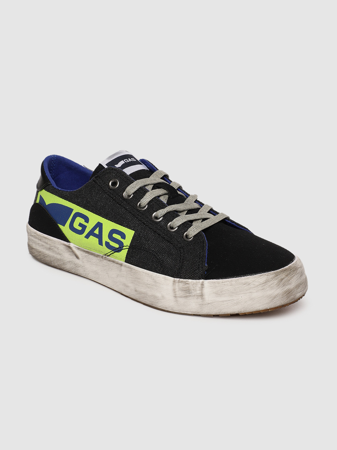 Buy GAS Men Black Printed Sneakers - Casual Shoes for Men 10597606 | Myntra