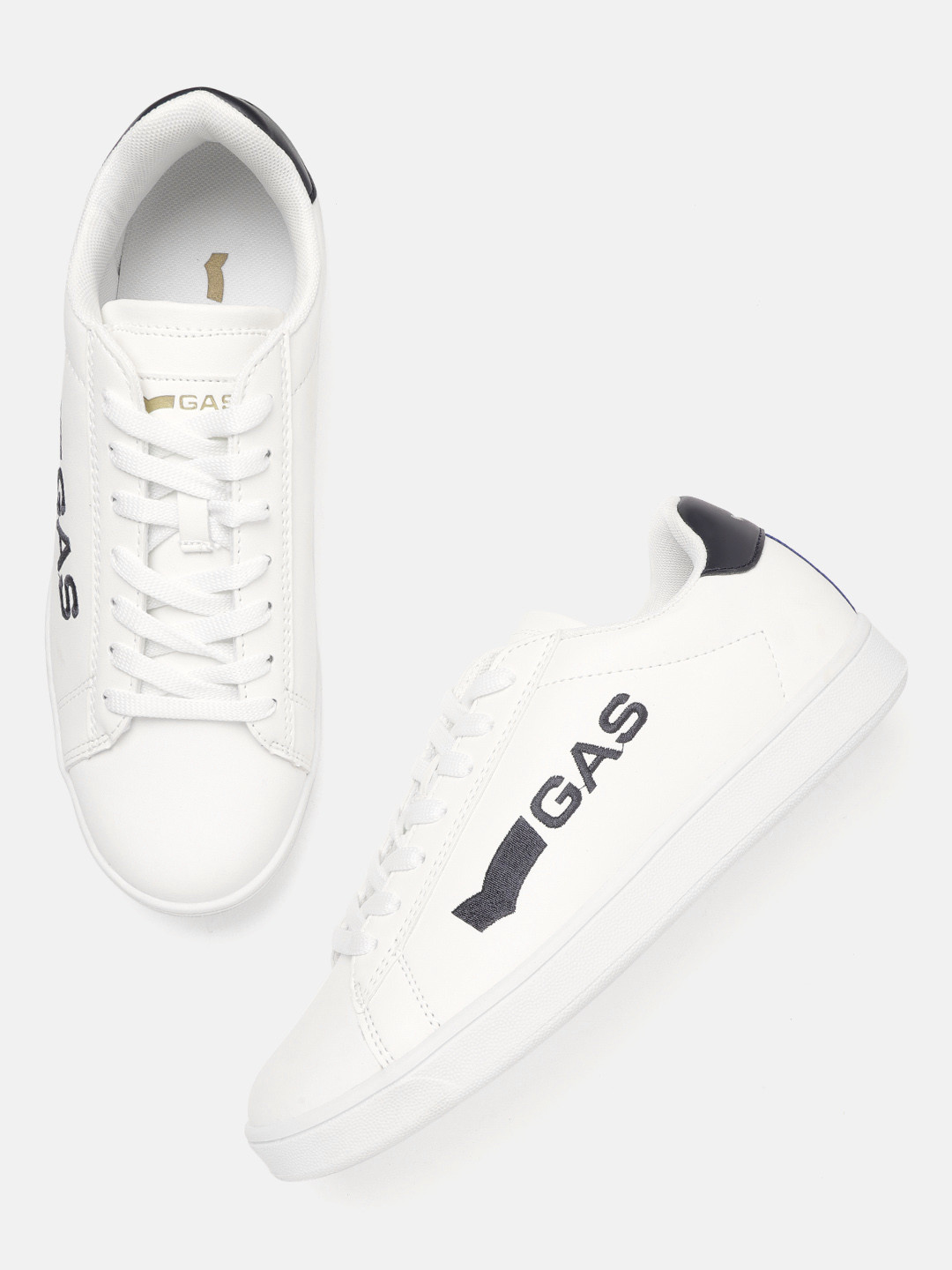 Buy GAS Men White Solid Sneakers - Casual Shoes for Men 10597608 | Myntra