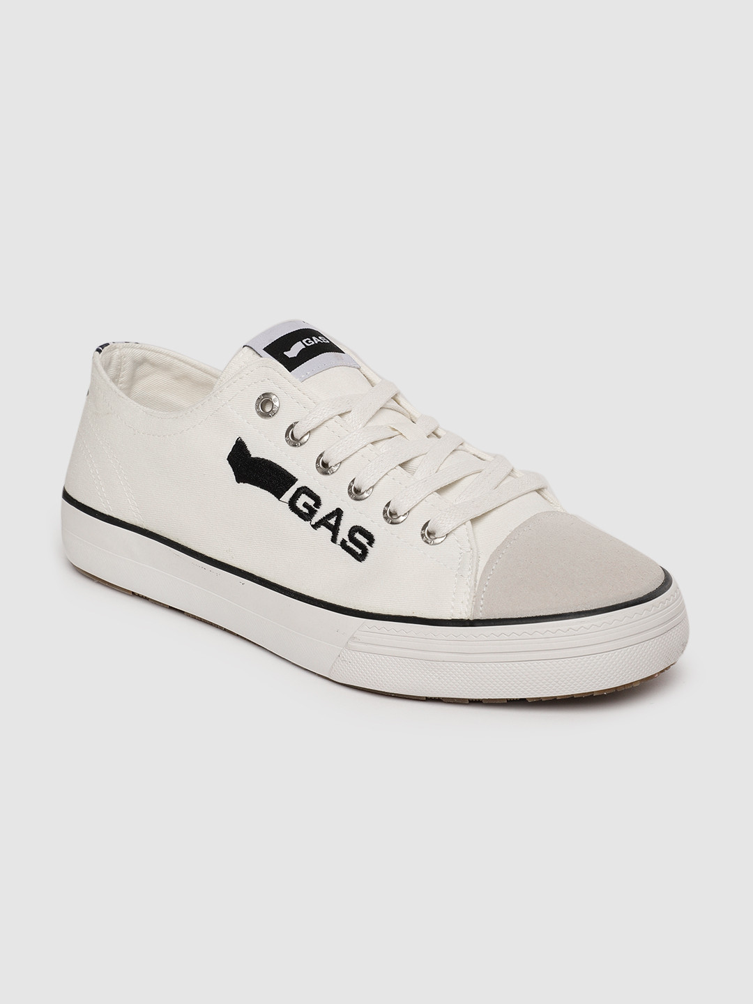 Buy GAS Men White Solid Sneakers - Casual Shoes for Men 10597650 | Myntra