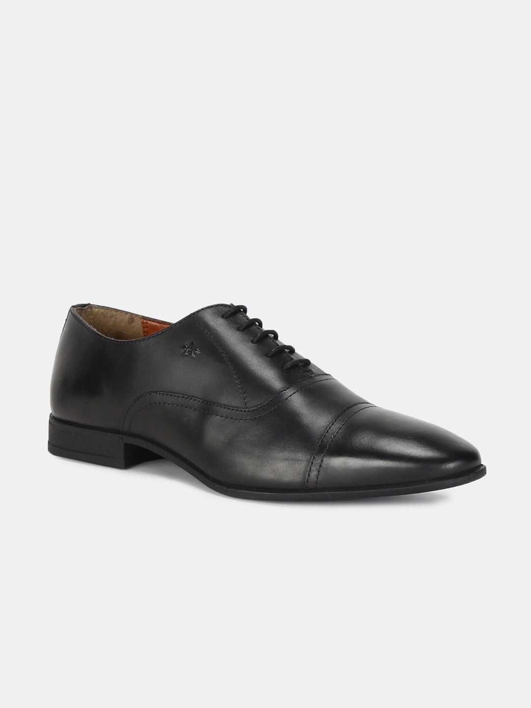 Buy Arrow Men Black Solid Leather Oxfords - Formal Shoes for Men ...