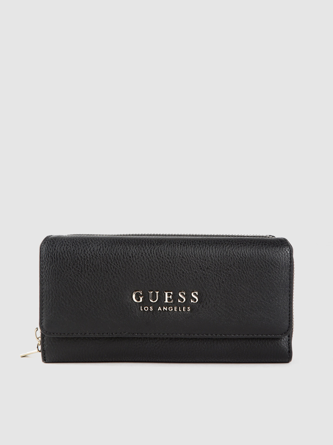 Buy GUESS Women Black Solid Zip Around Wallet - Wallets for Women ...
