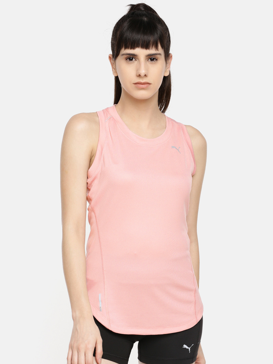 Buy Puma Women Pink Solid Tank Top - Tops for Women 10601600 | Myntra