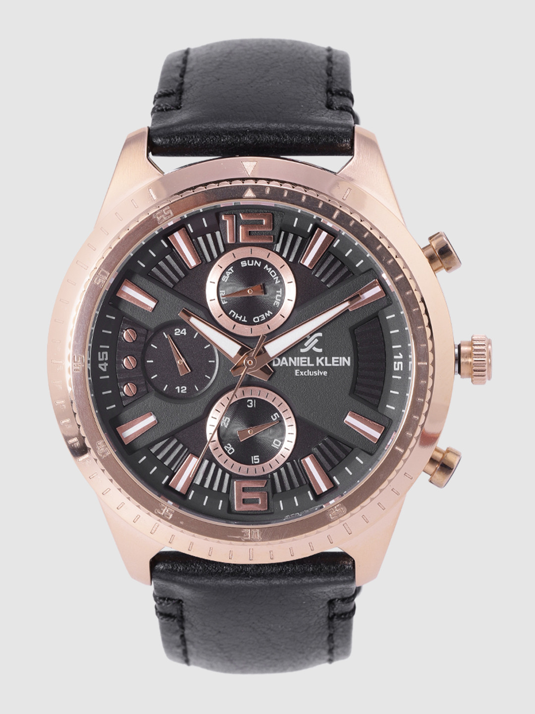 Buy Daniel Klein Exclusive Men Black Analogue Watch DK12171 2 - Watches ...