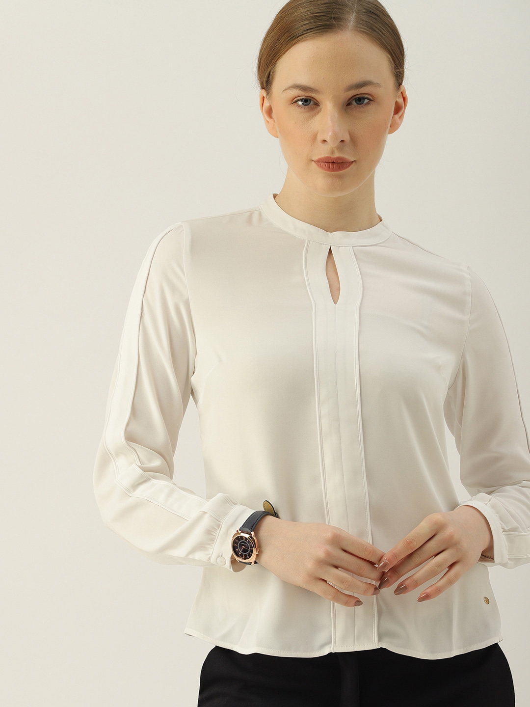 Buy Allen Solly Woman White Solid Top Tops For Women 10608522 Myntra