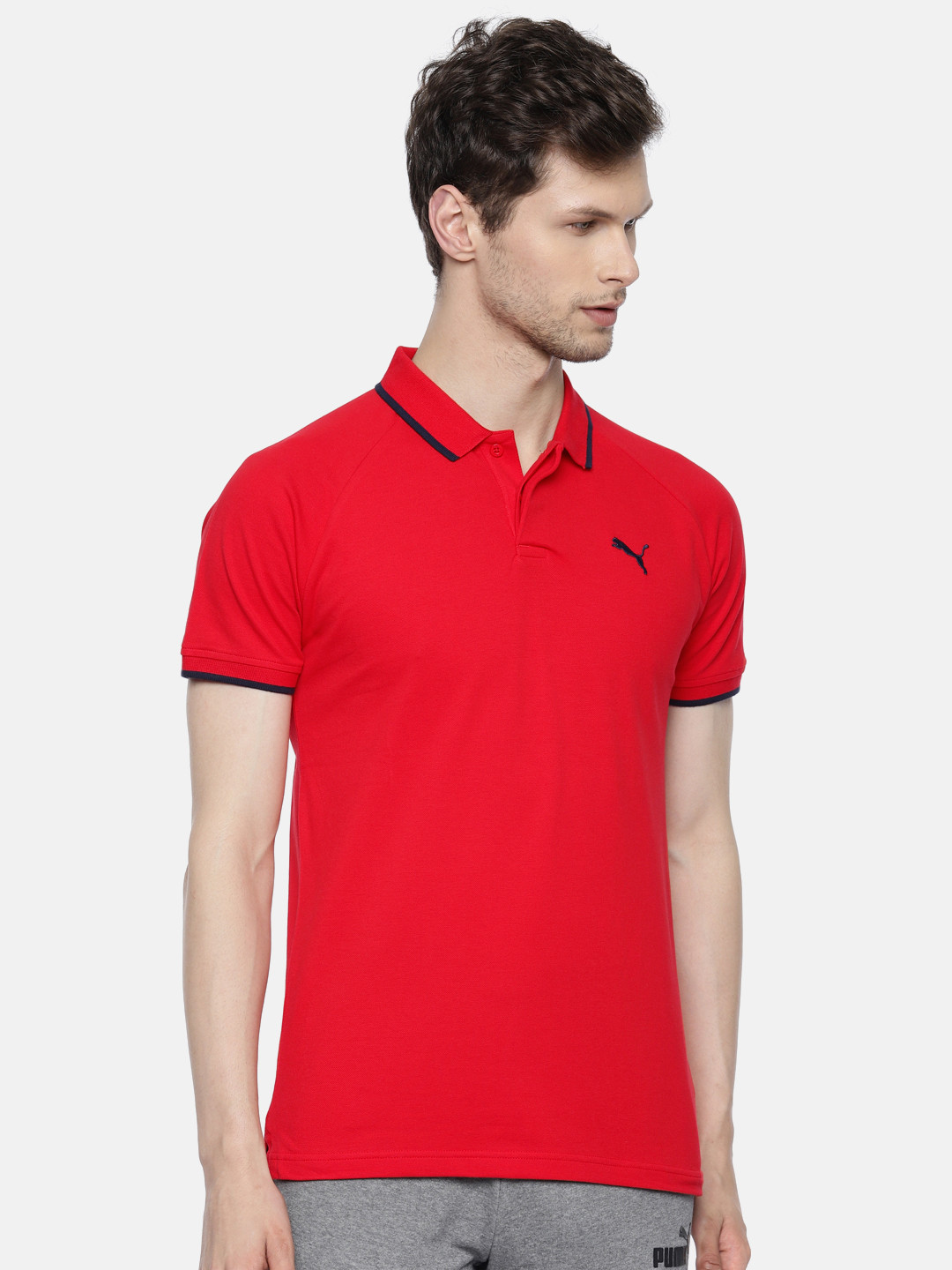 Buy Puma Men Red Solid DryCELL Slim Fit Modern Sports Polo Collar T ...
