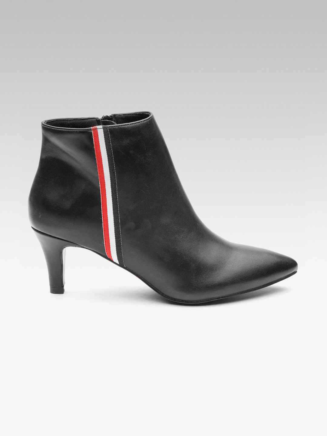 Buy ELLE Women Black Solid Heeled Boots - Boots for Women 10624554 | Myntra