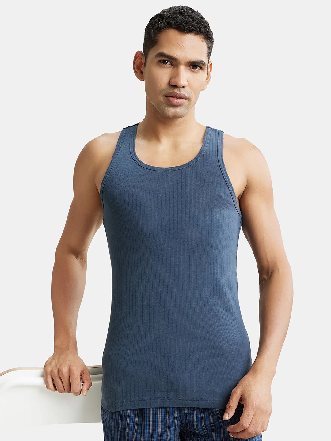 Buy Jockey Combed Cotton Rib Round Neck With Racer Back Gym Vest 9922 ...