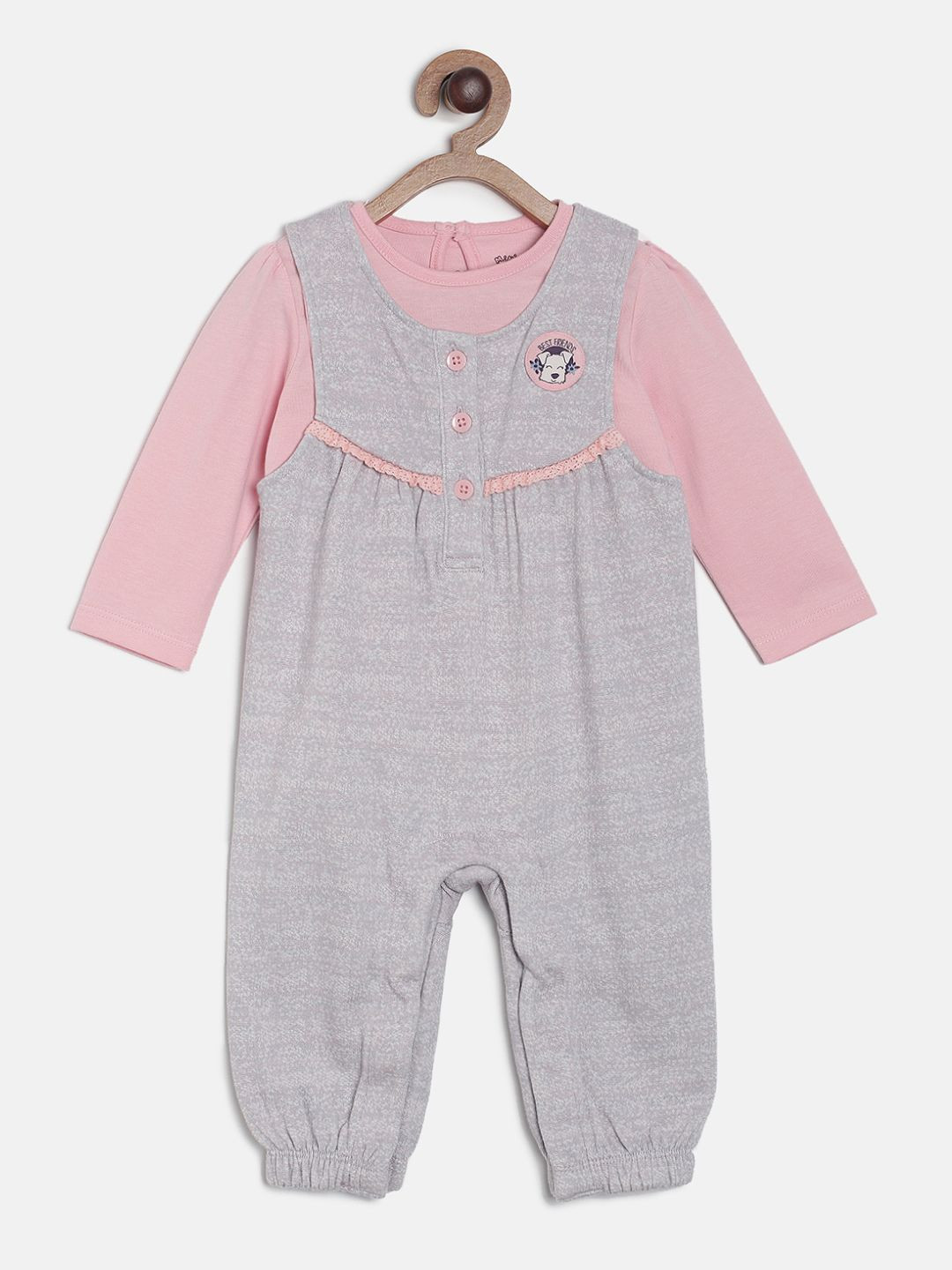 Buy MINI KLUB Girls Grey & Pink Co Ord Set - Clothing Set for Girls ...