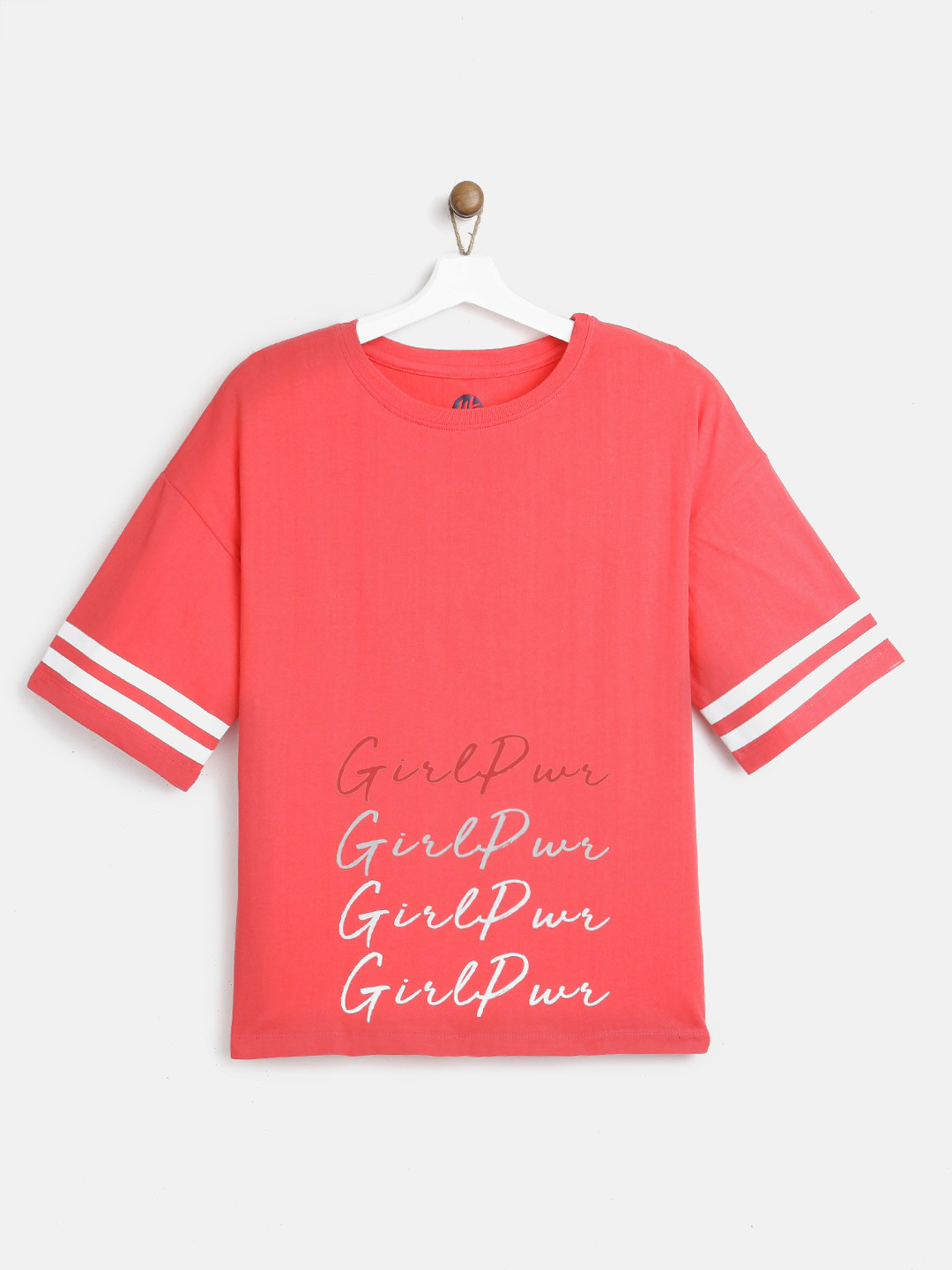 Buy YK Girls Pink Printed Round Neck T Shirt - Tshirts for Girls ...