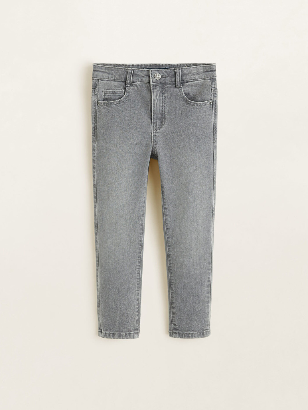 Buy Mango Kids Girls Grey Skinny Fit Light Fade Stretchable Jeans ...