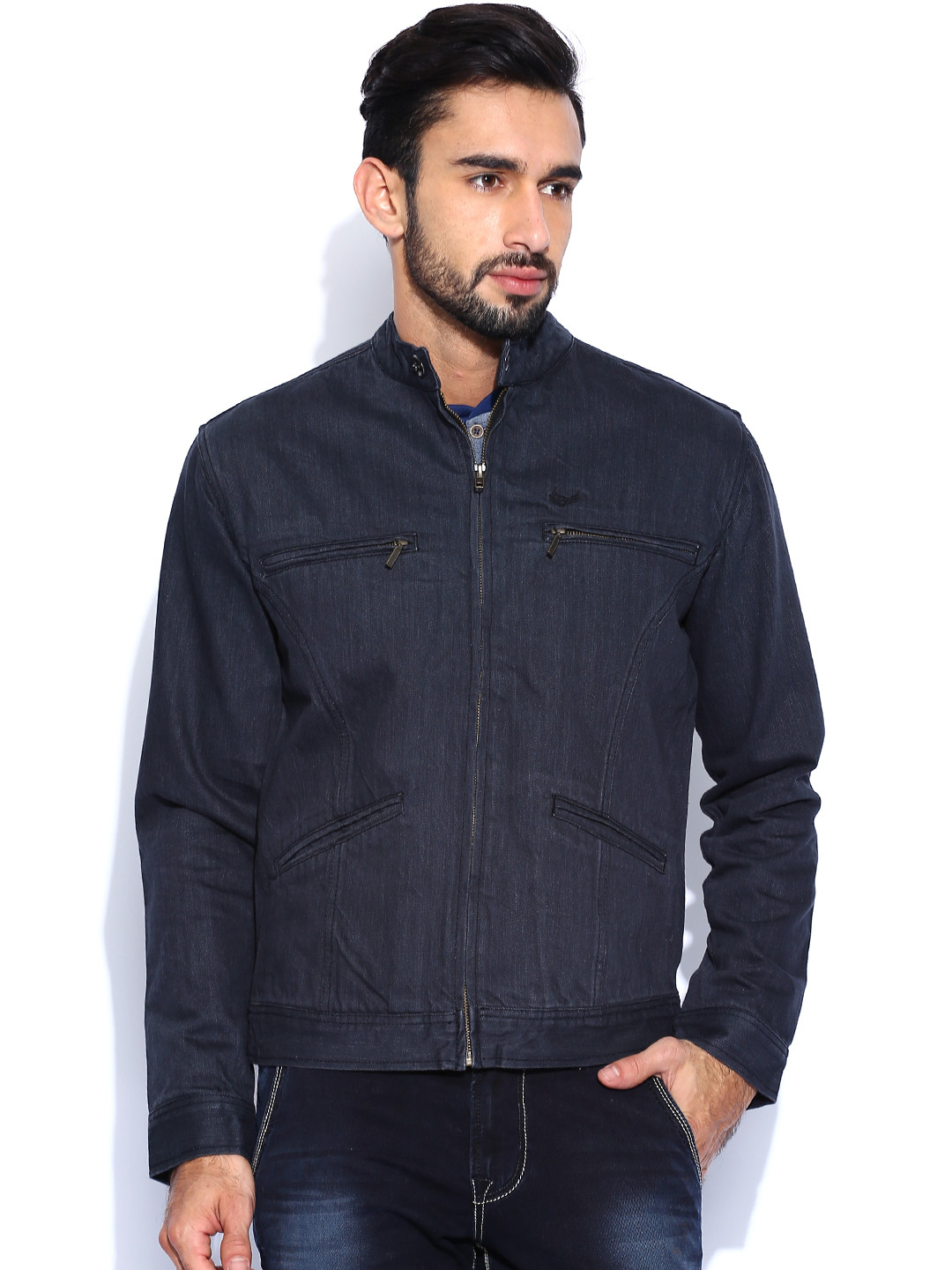 Buy Flying Machine Charcoal Grey Jacket - Jackets for Men 1065859 | Myntra