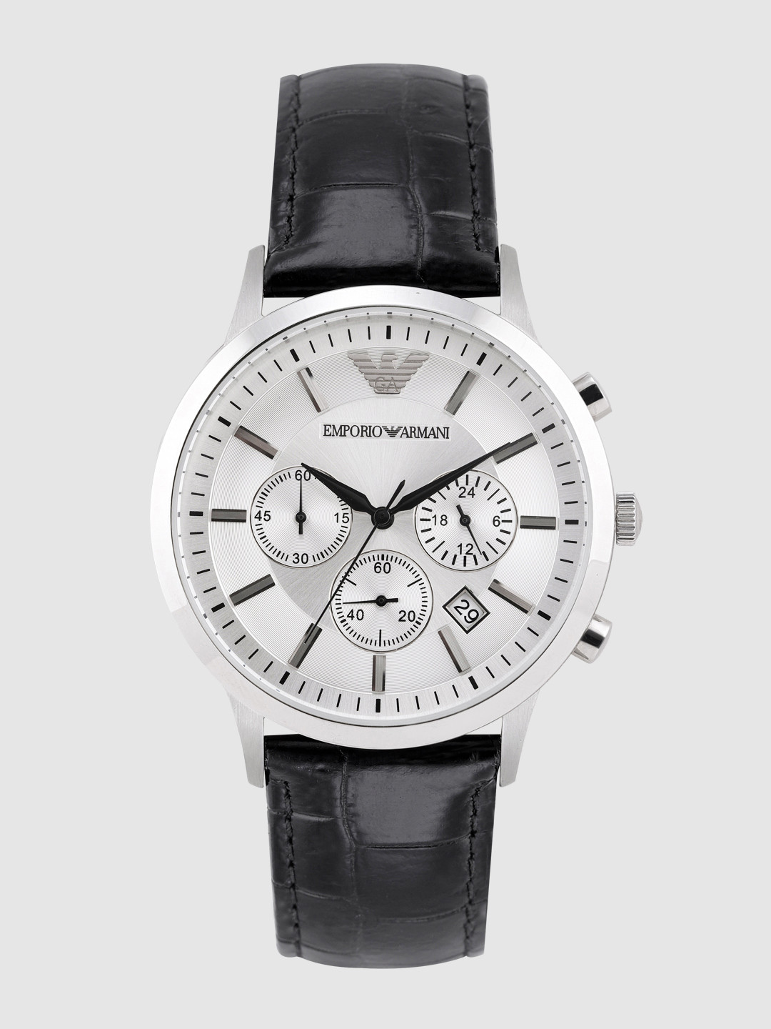 Buy Emporio Armani RENATO Men Silver Analogue Watch AR2432 - Watches ...