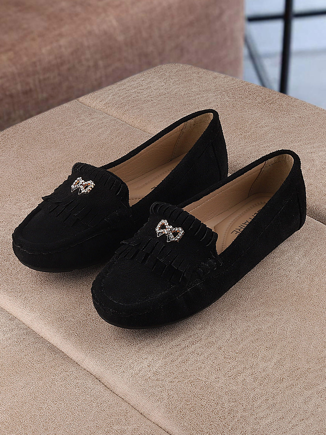 Buy Walktrendy Girls Black Loafers - Casual Shoes for Girls 10664402 ...