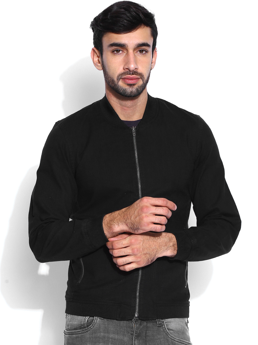 Buy Locomotive Black Jacket - Jackets for Men 1066471 | Myntra