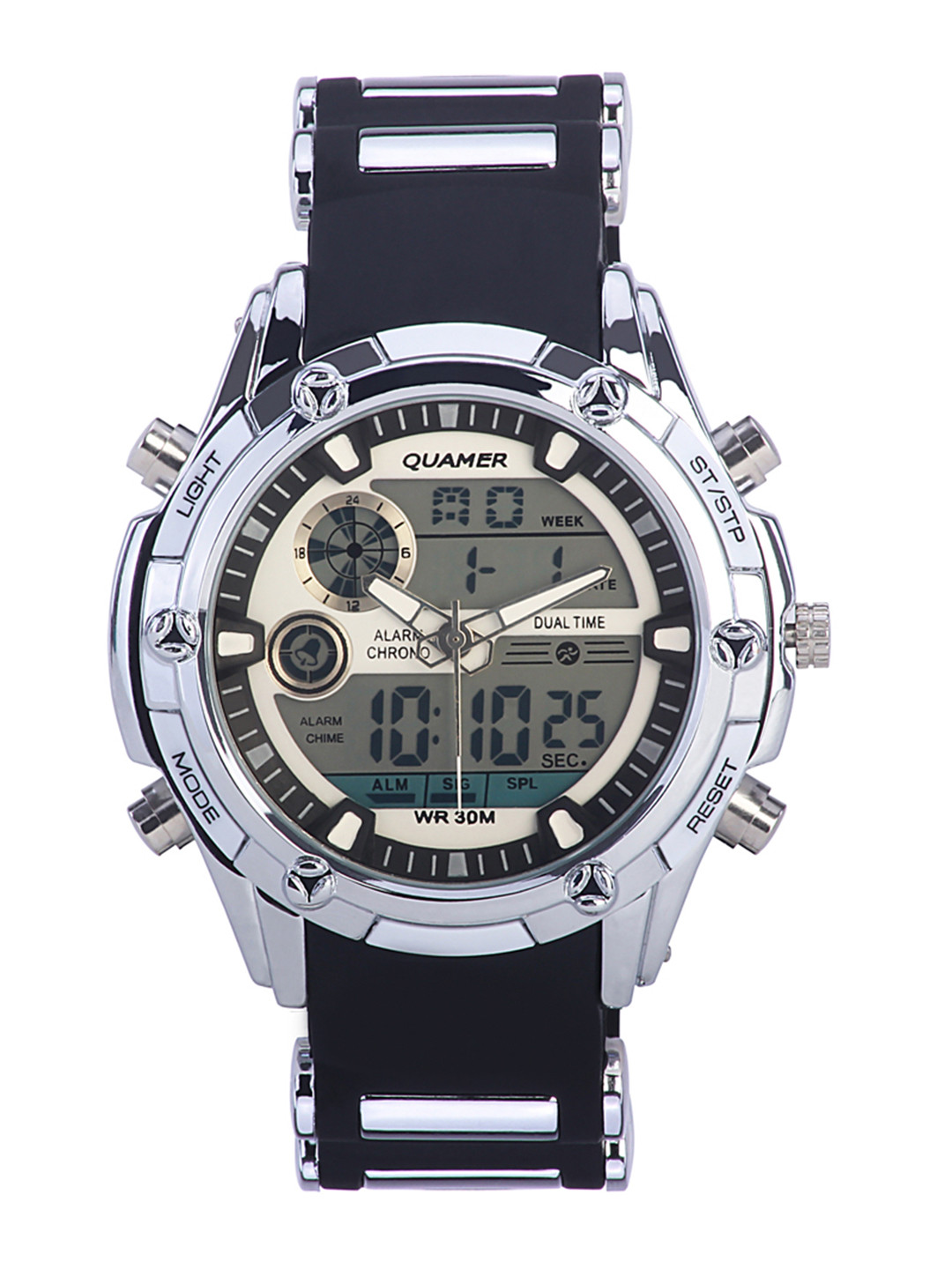 Buy Quamer Men White Analogue & Digital Watch SD 1313 - Watches for Men ...