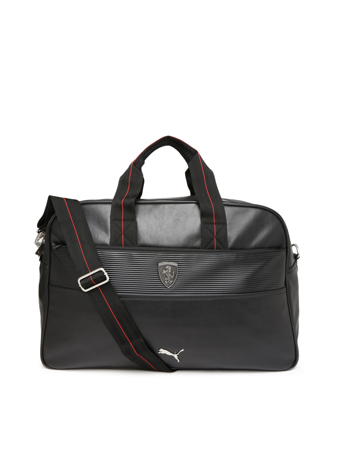 Buy PUMA Unisex Black Ferrari LS Weekender Duffle Bag - Duffel Bag for ...