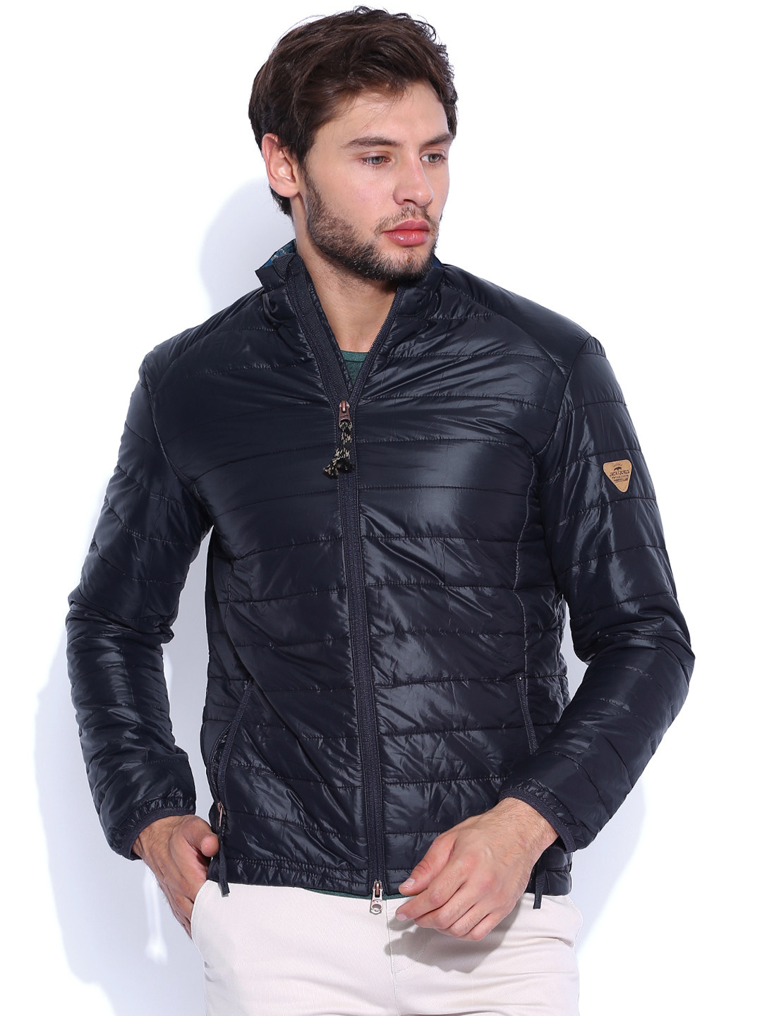 Buy Jack & Jones Navy Quilted Jacket - Jackets for Men 1069377 | Myntra