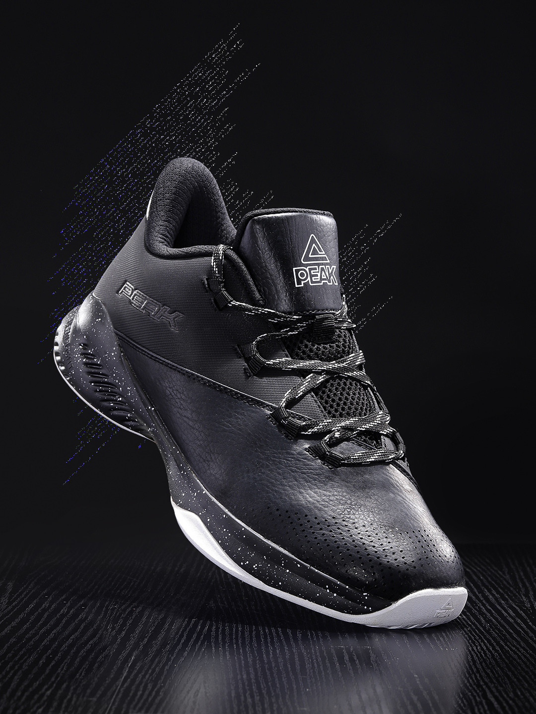Buy PEAK Men Black Mid Top Basketball Shoes - Sports Shoes for Men ...