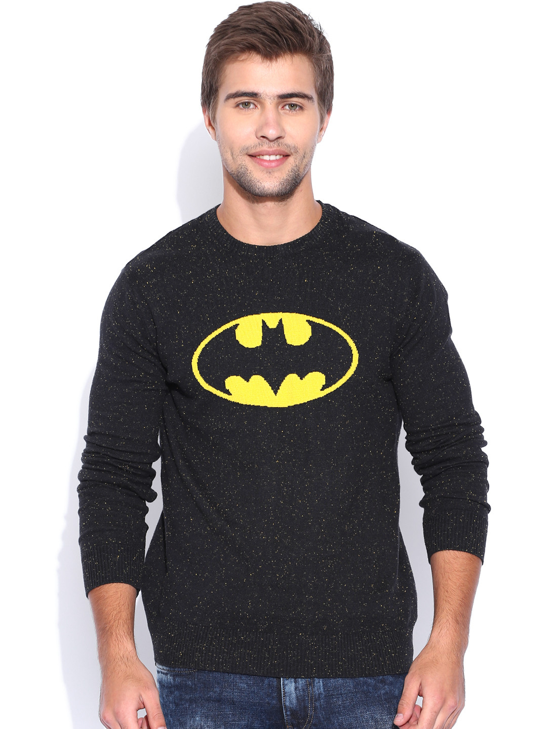 Buy Free Authority Batman Featured Black Sweater For Men - Sweaters for ...