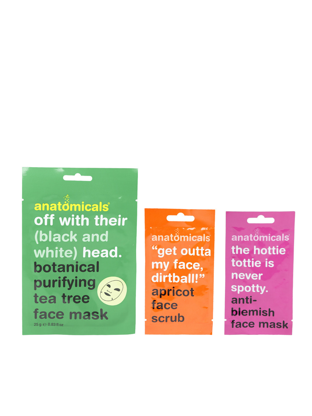 Buy Anatomicals Unisex Pack Of 3 Face Masks - Mask And Peel for Unisex ...