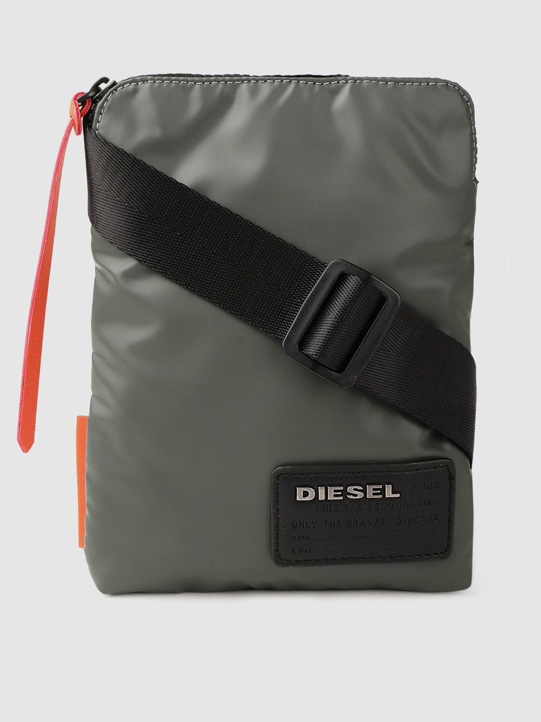 Buy DIESEL Men Grey Solid Messenger Bag - Messenger Bag for Men ...