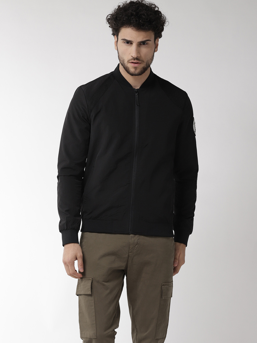 Buy Flying Machine Men Black Solid Bomber - Jackets for Men 10725876 ...