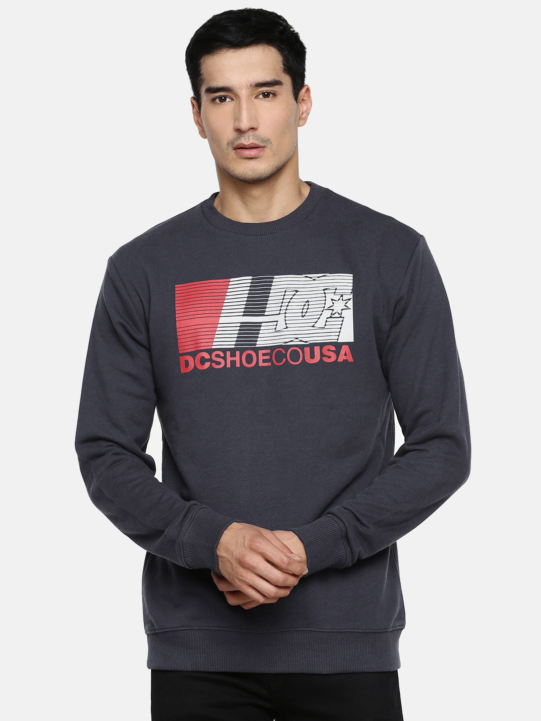 Buy DC Men Navy Blue Printed Sweatshirt - Sweatshirts for Men 10741588 ...