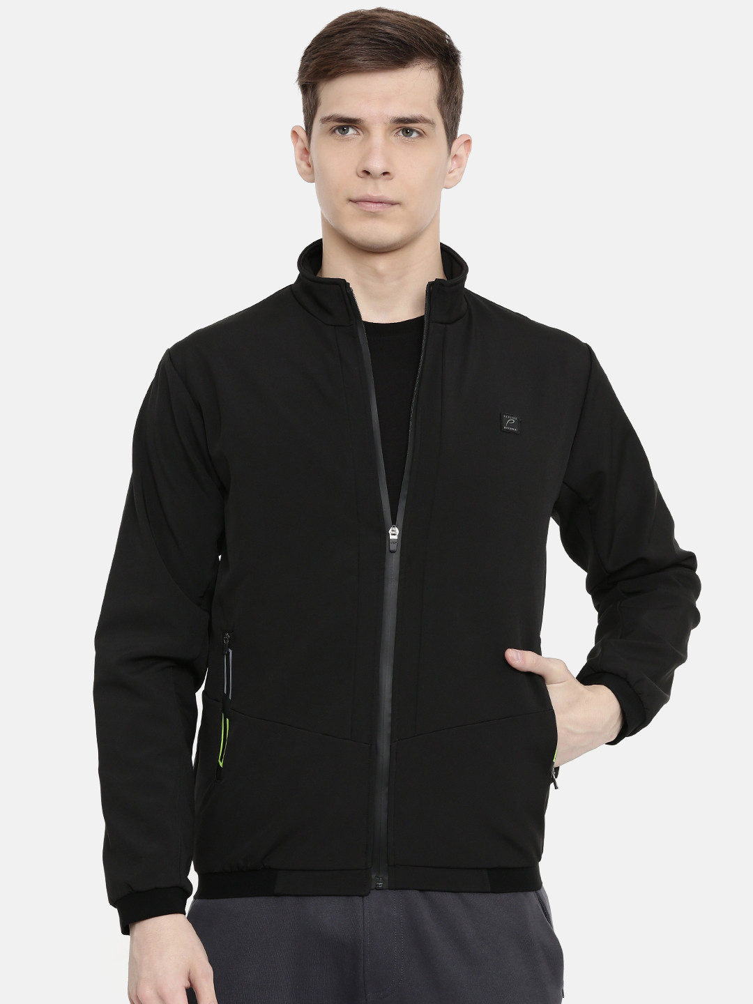 Buy Proline Active Men Black Solid Bomber Jacket - Jackets for Men ...