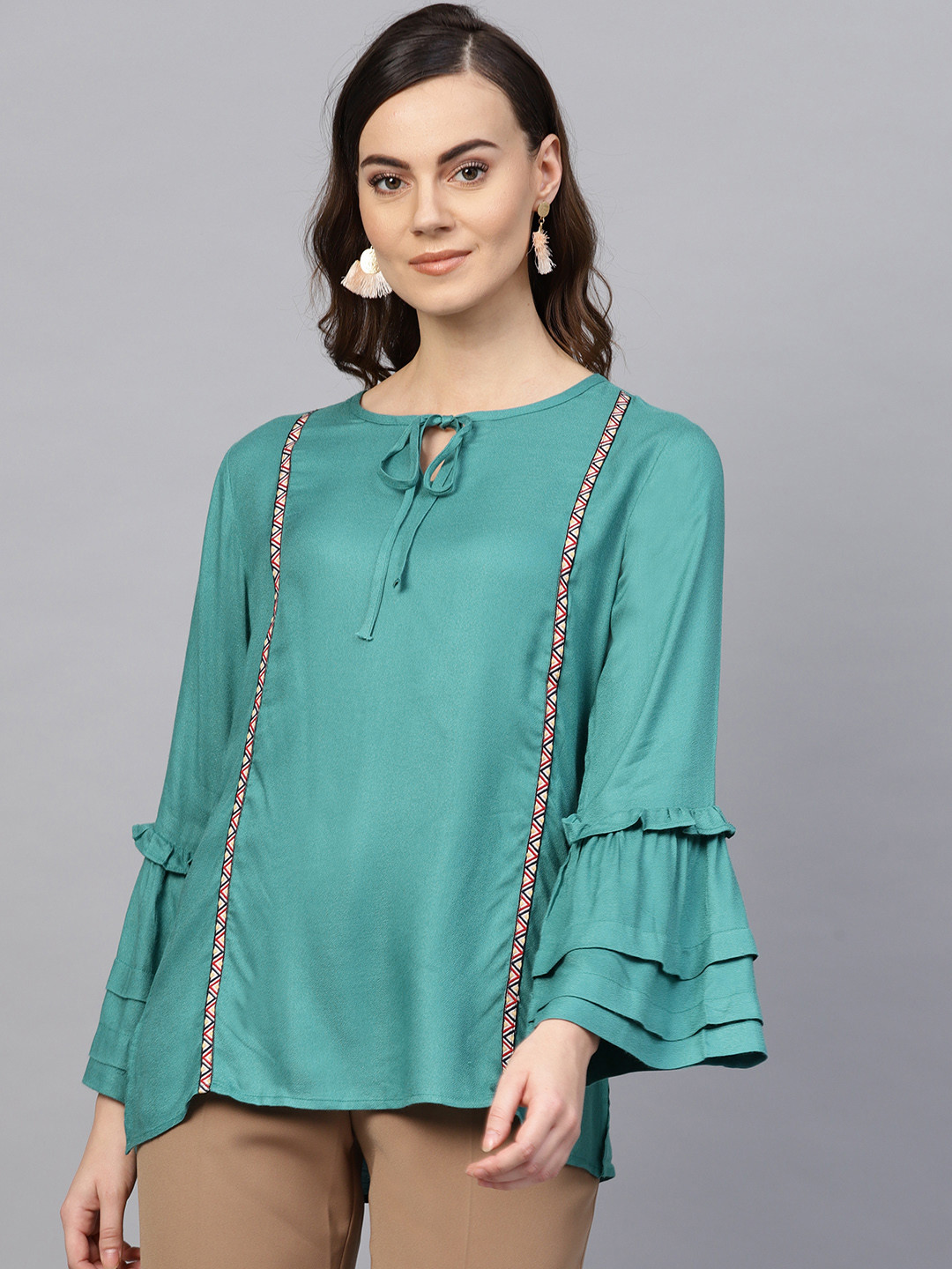 Buy RARE ROOTS Women Green Solid Top - Tops for Women 10752740 | Myntra