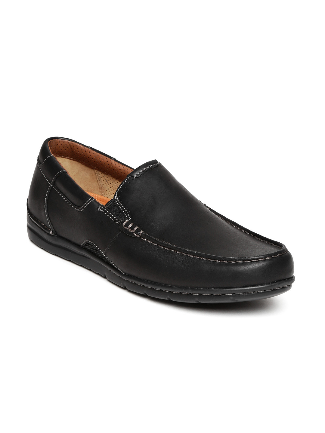Buy Clarks Men Black Leather Loafers - Casual Shoes for Men 1075714 ...