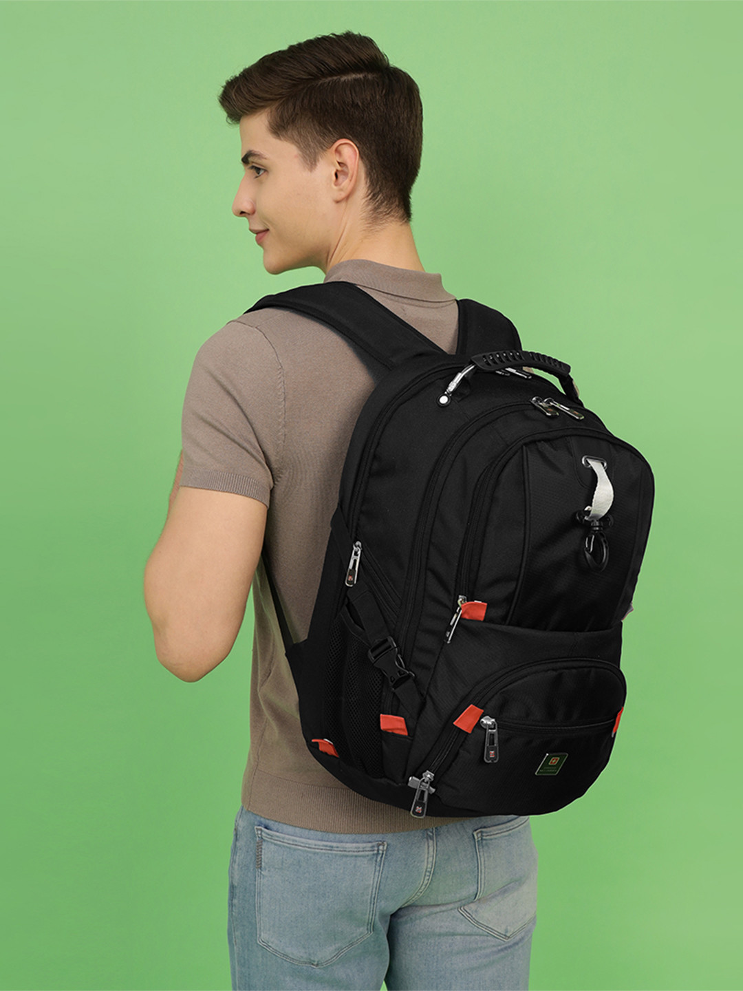 Buy SWISS MILITARY Unisex Black Solid Backpack - Backpacks for Unisex ...