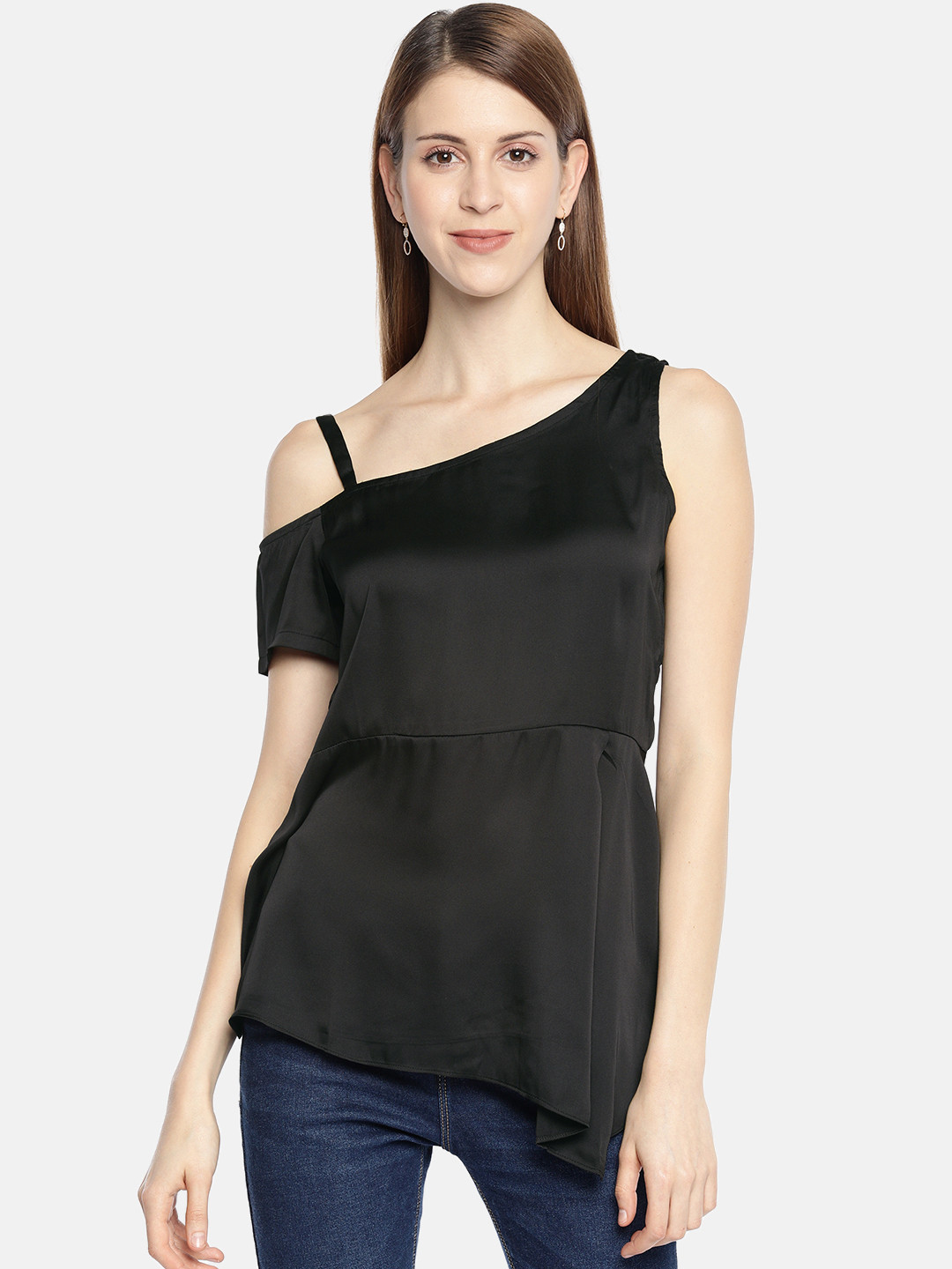 Buy AND Women Black Solid Top - Tops for Women 10760398 | Myntra