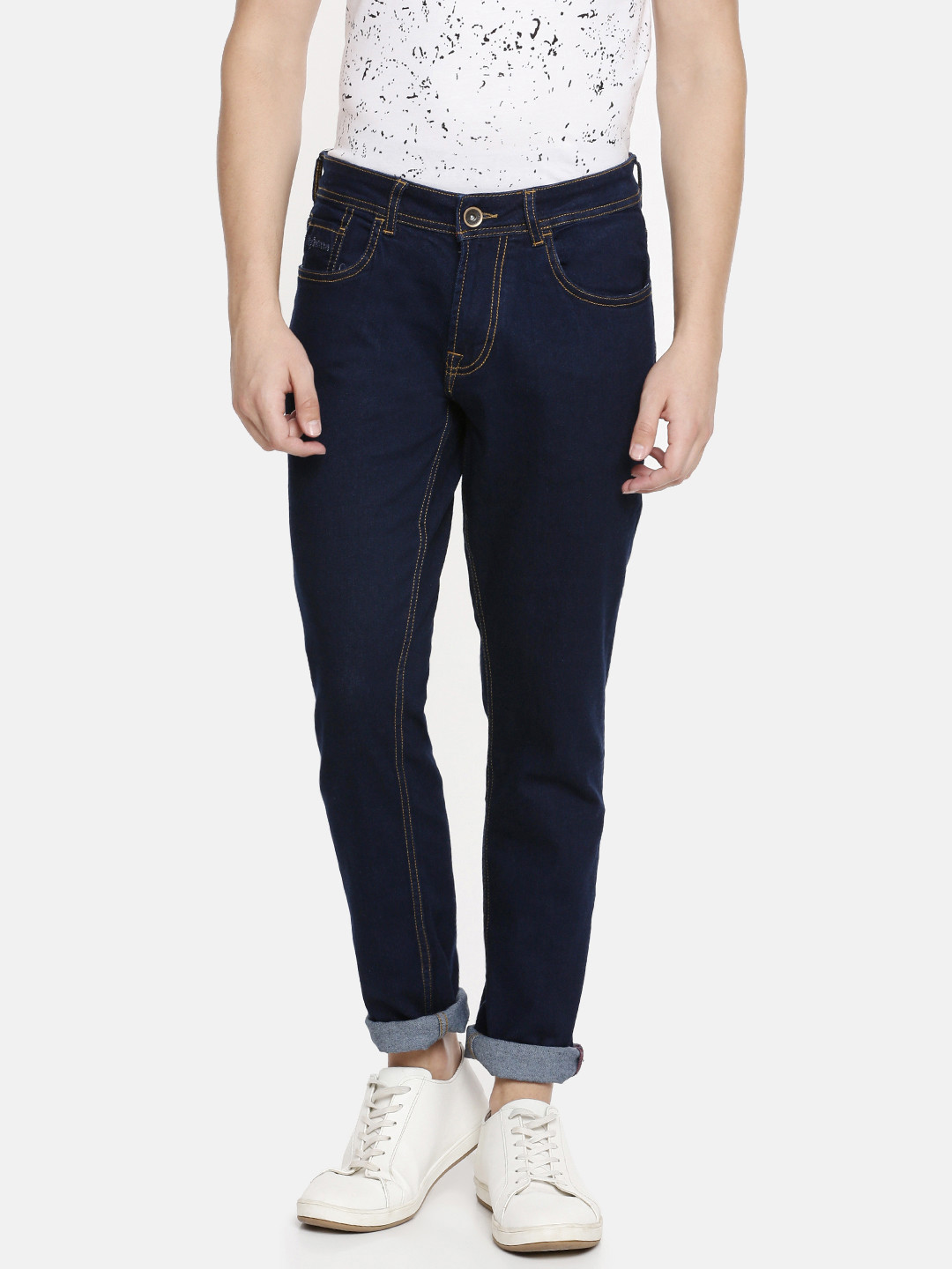 Buy Being Human Clothing Men Blue Skinny Fit Mid Rise Clean Look ...