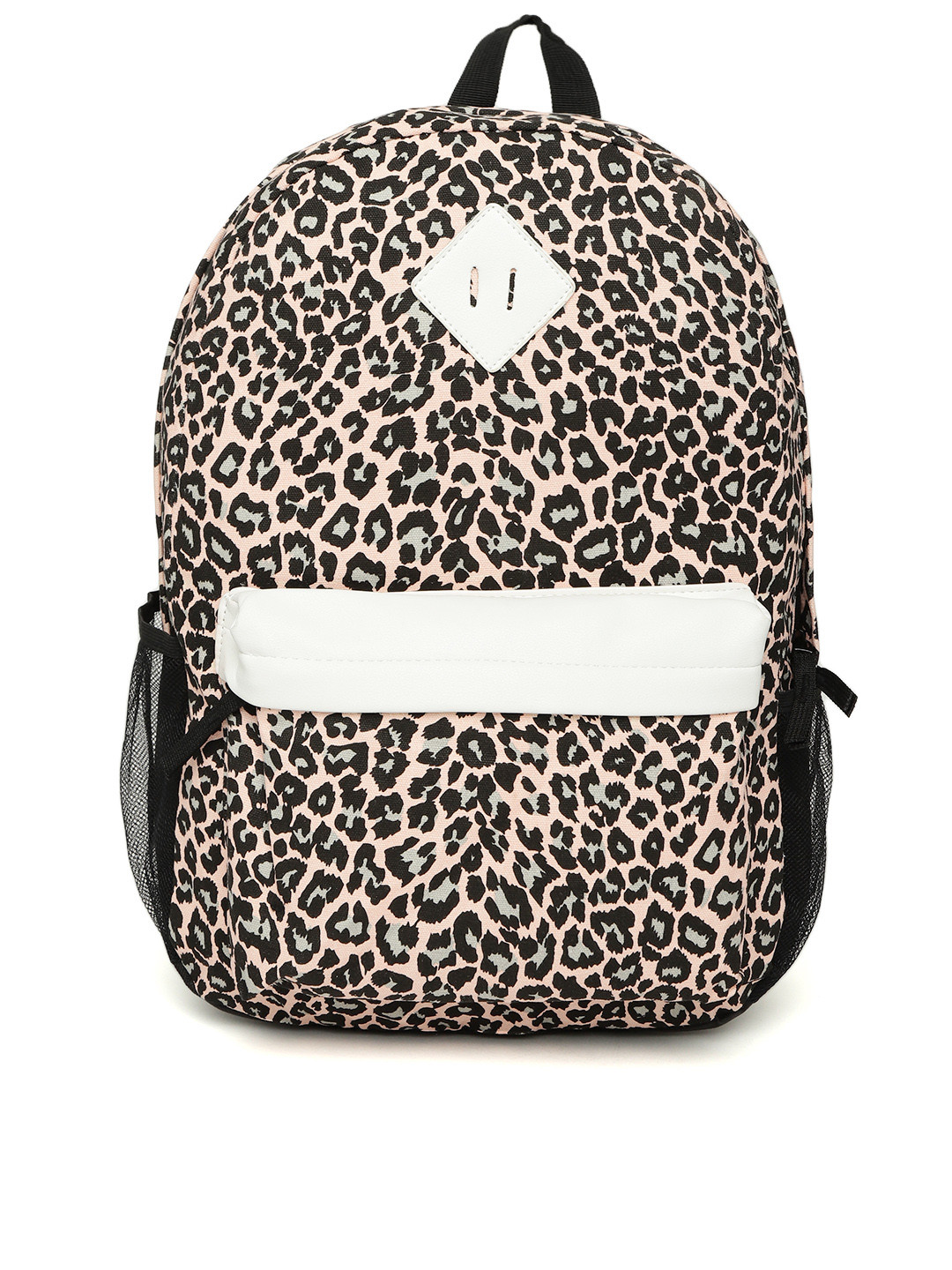 Buy Kids On Board Unisex Pink & Green Leopard Print Backpack ...
