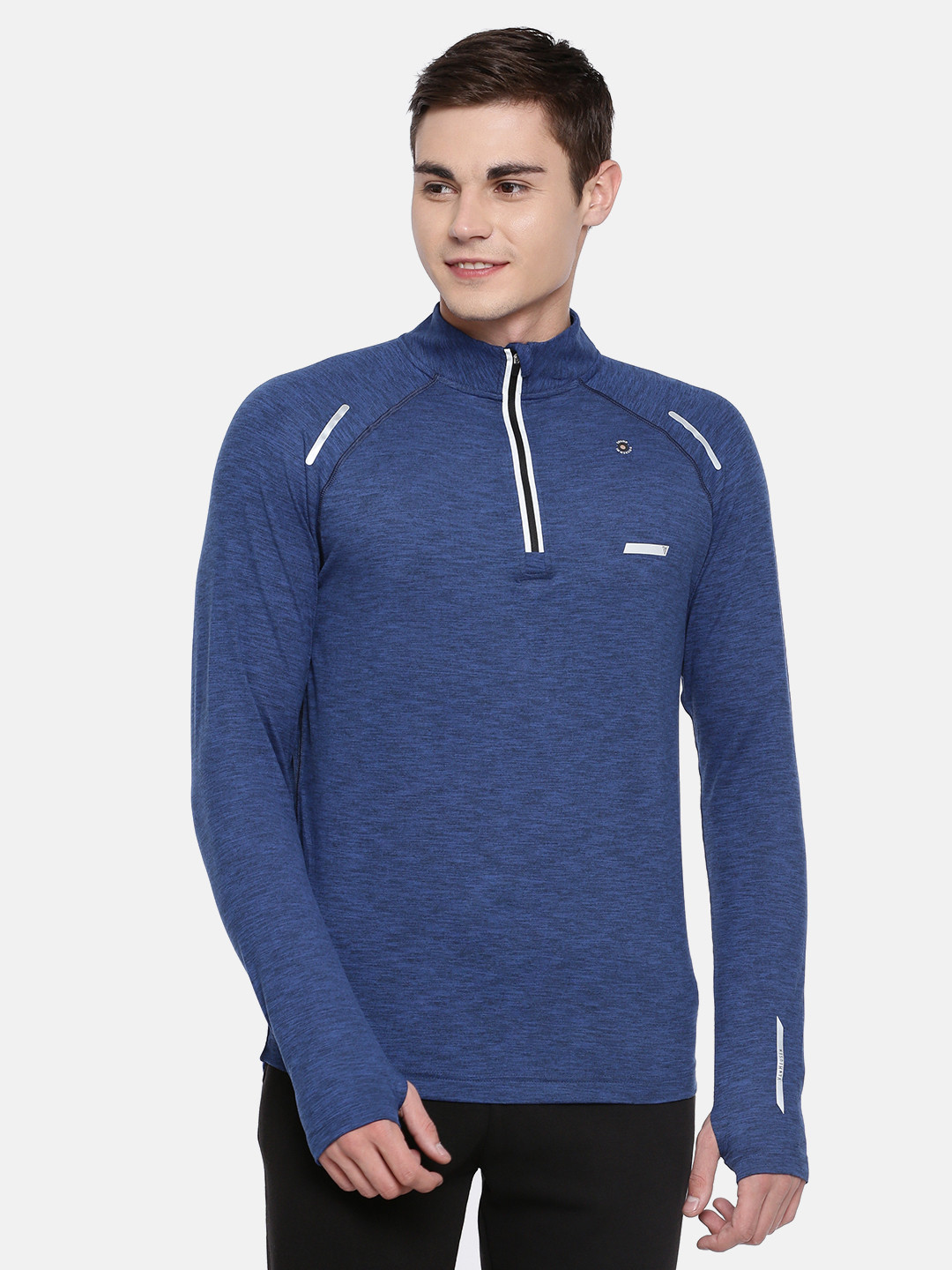 Buy Van Heusen Men Blue Solid Swift Dry Odour Shield Active Jacket ...