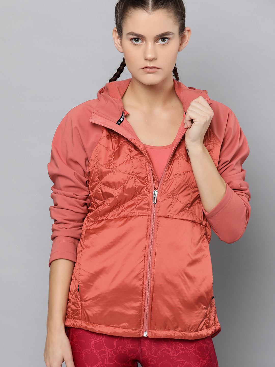 Buy UNDER ARMOUR Women Dusty Pink Cold Gear Reactor Performance 3G Hybrid Solid Jacket - Jackets ...