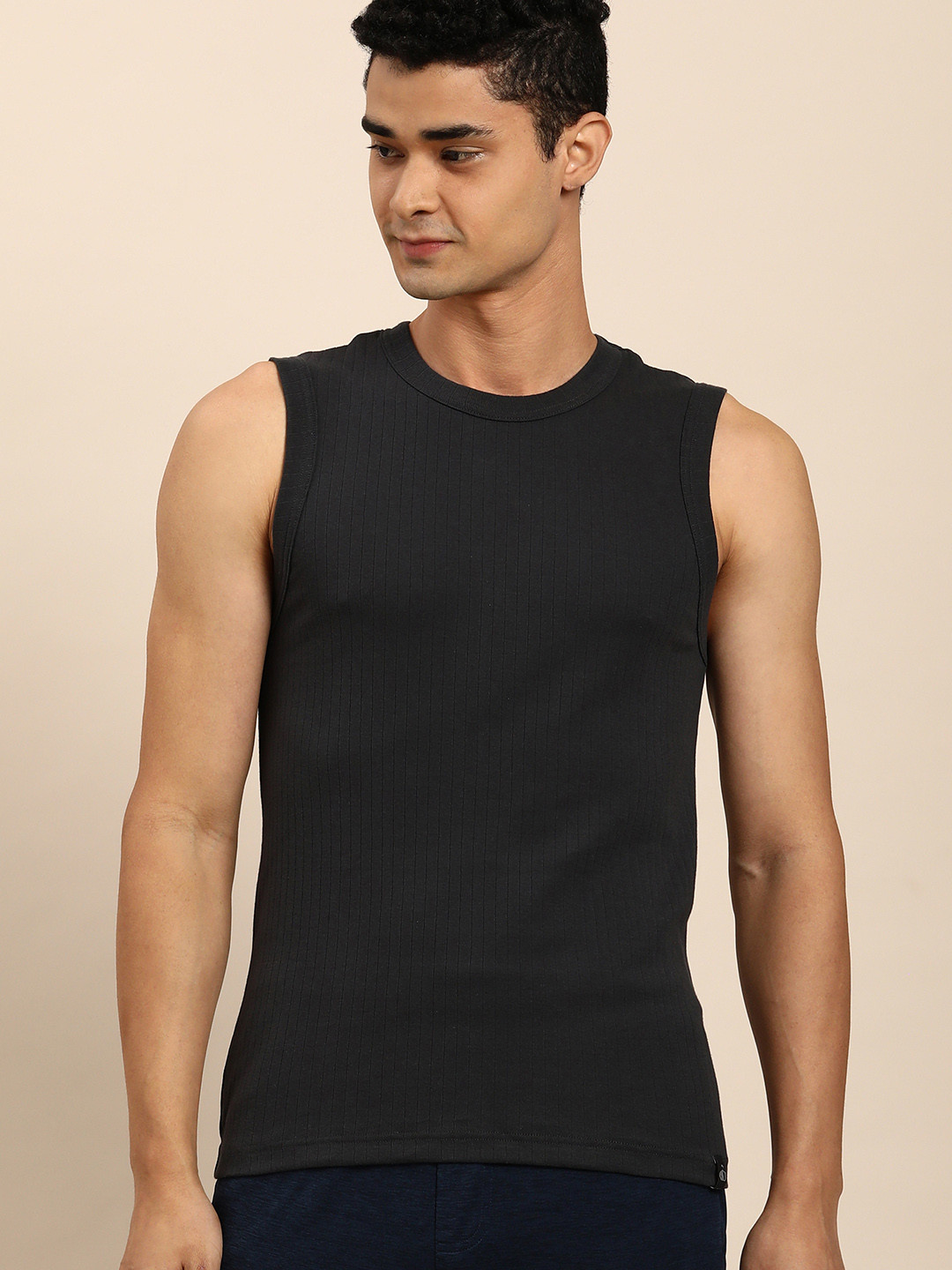 Buy Jockey Ribbed Pure Cotton Athleisure Gym Vest - Innerwear Vests for ...