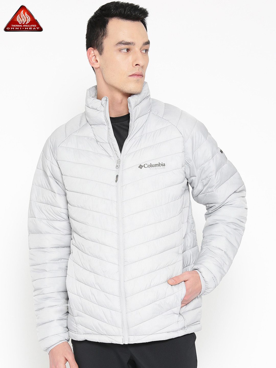 Buy Columbia Men Grey Snow Country Solid Hiking Jacket - Jackets for ...