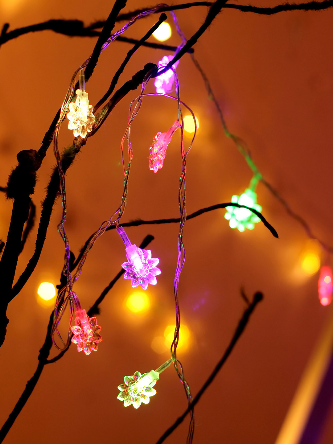 Buy TAYHAA Set Of 3 LED Multicoloured Flower Shaped String Lights ...
